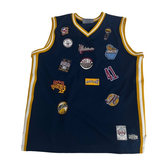FUBU | Shirts & Tops | Platinum Fubu Jersey Boys Xl Navy Blue Harlem Globetrotters Y2k Hip Hop ...